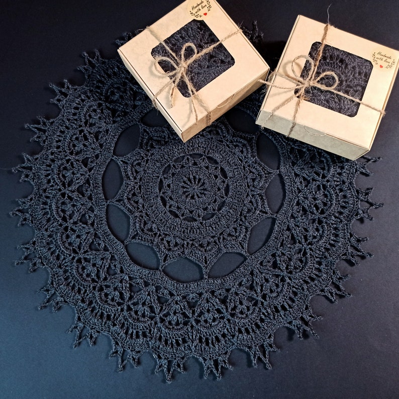 Gothic Doily Crochet Black Doilies Like Dark Home Decor - Etsy