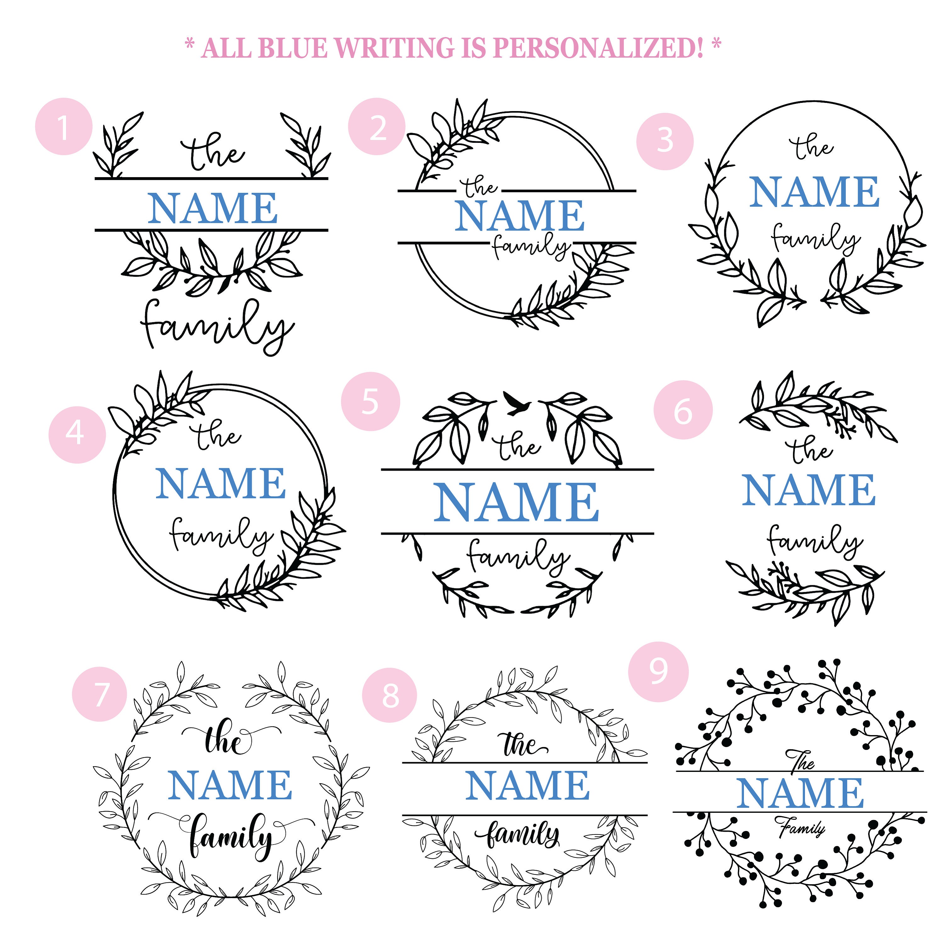 Family Round Wooden Signs | Etsy