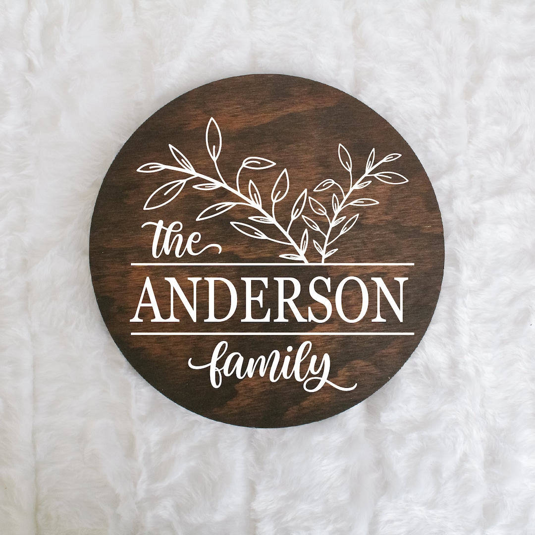 Family Round Wooden Signs - Etsy