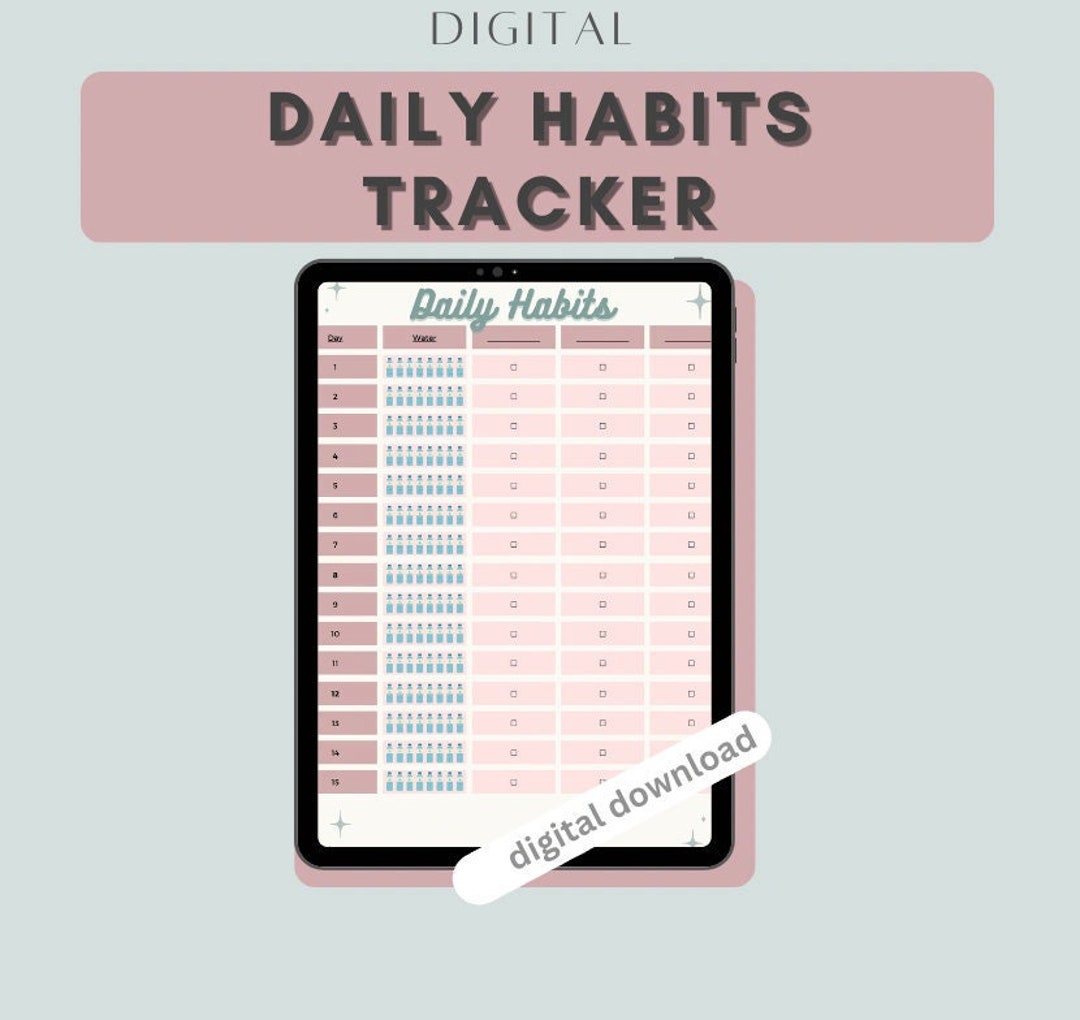 Digital Daily Habit Tracker, January Habit Tracker, January 2024 ...