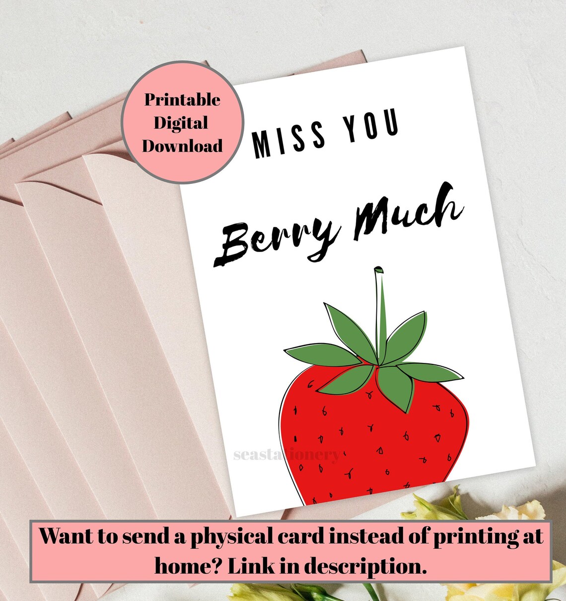 Printable Cute Miss You Card, I Miss You Card, Missing You Card, Card ...