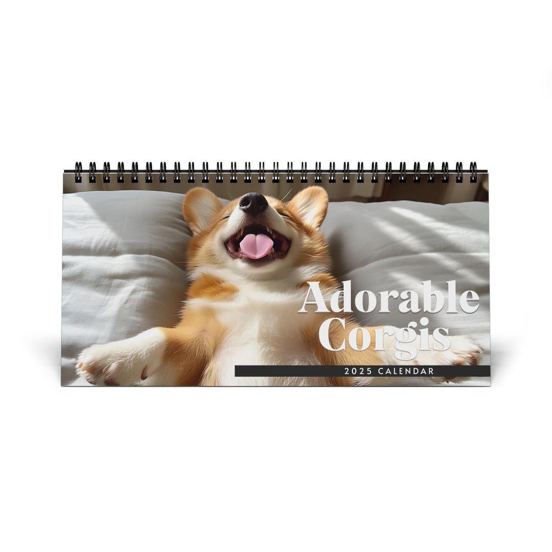 Adorable Corgis 2025 Desktop Calendar: Adorable Monthly Corgi Prints ...