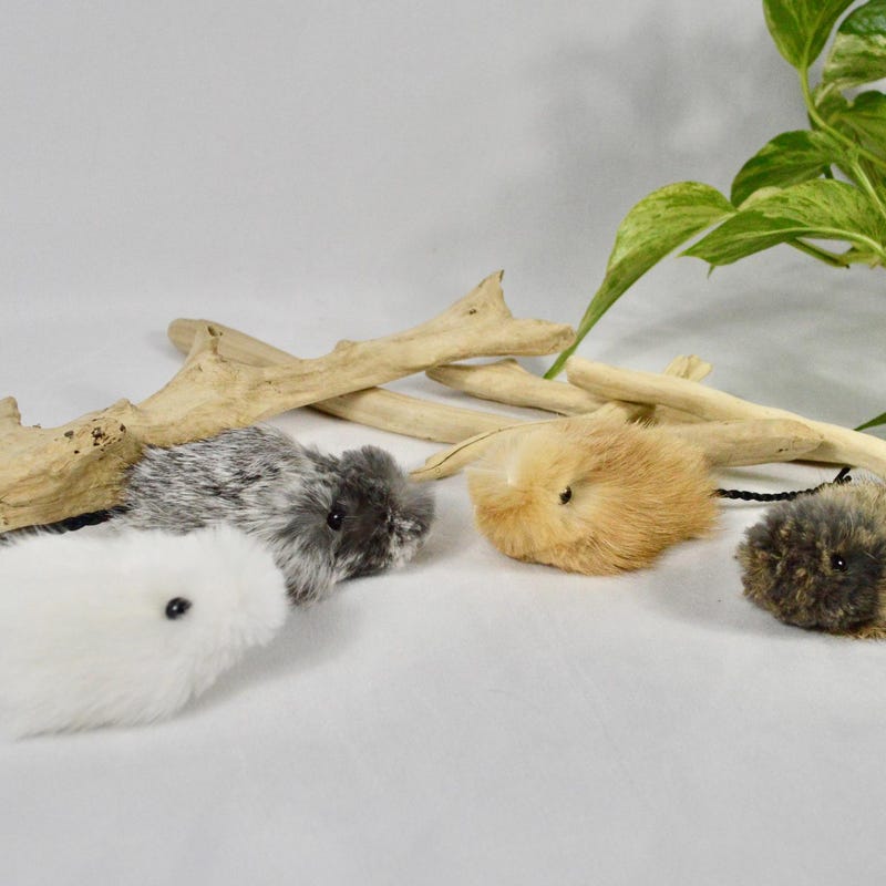 Rabbit Fur Mice for Cats - Etsy