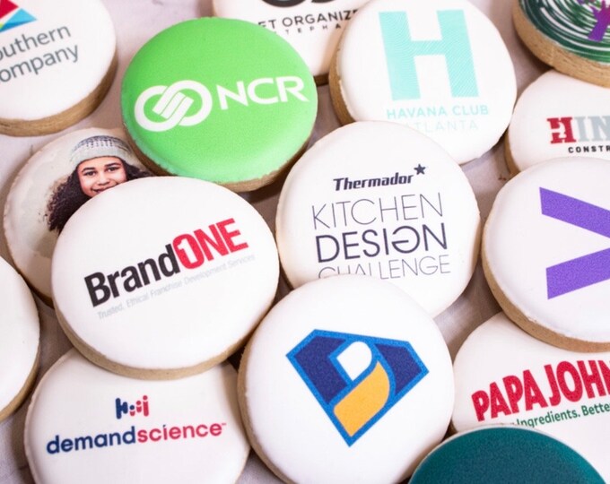 6 Custom Print Logo and Photo Cookies - Etsy