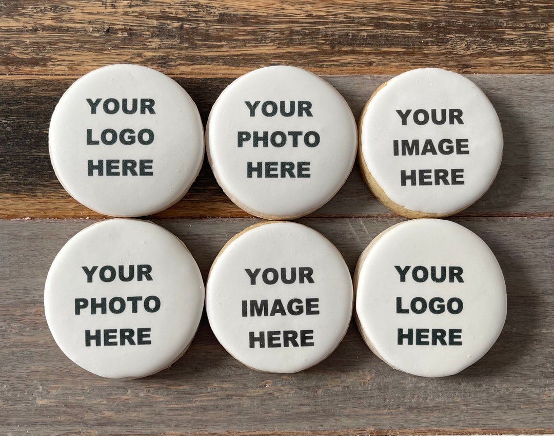 6 Custom Print Logo and Photo Cookies - Etsy