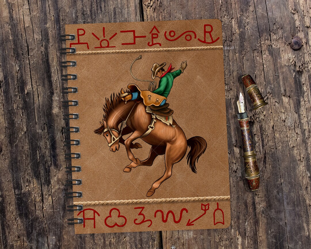 Spiral Notebook | Rodeo Cowboy | Bucking Bronc | Ranch Brands Western ...