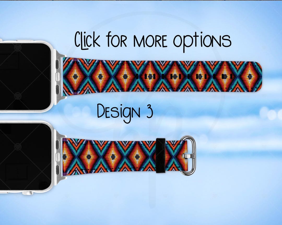Aztec Indian Bead Watch Band | Southwestern Bead Design | Apple Samsung ...