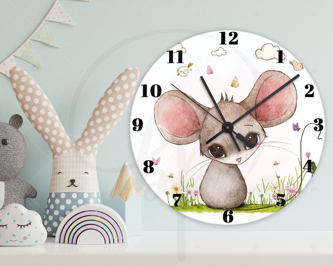 Wall Clocks | Mouse in the Garden Clock | Child Room Decor | Nursery ...
