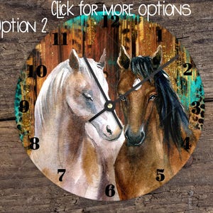 Pony Love Wall Clock | Adorable Colt & Filly Design | Barn Office ...