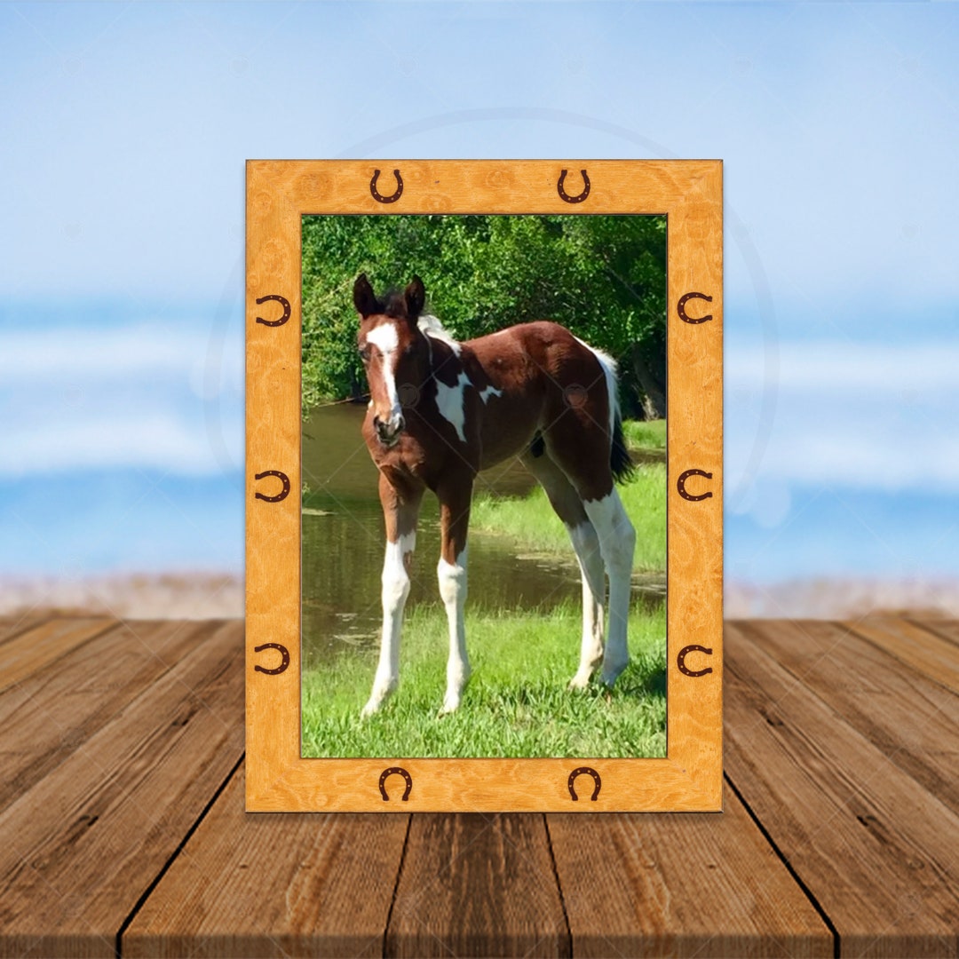 Italian Wood Frame 4x6 Horse Photo Frame Cashmere Frame With Brown ...