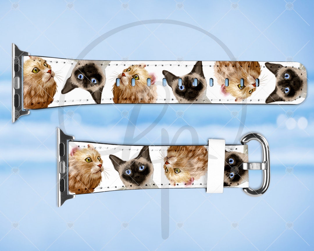 Cat Avatar Watch Band | Smart Watch Replacement Band | Cute Cat Face ...