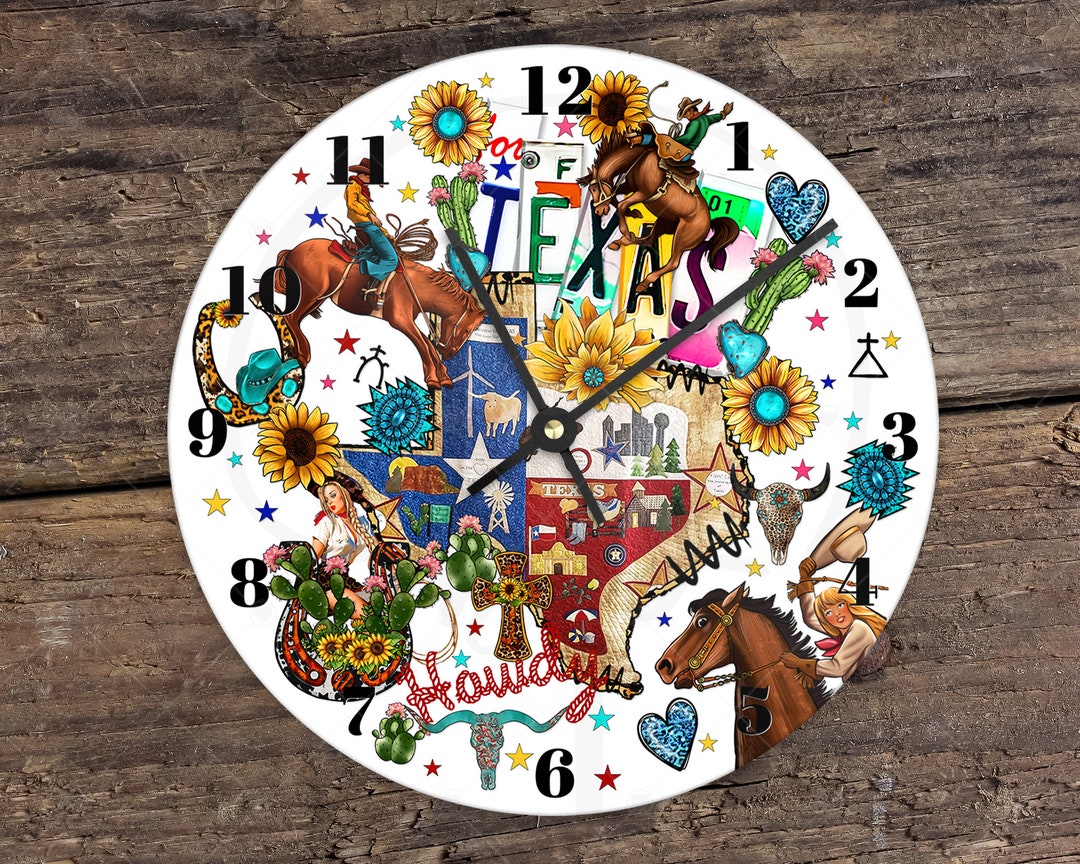 Wall Clocks | Texas Favorites | Western Wall Clock | Barn Clock ...