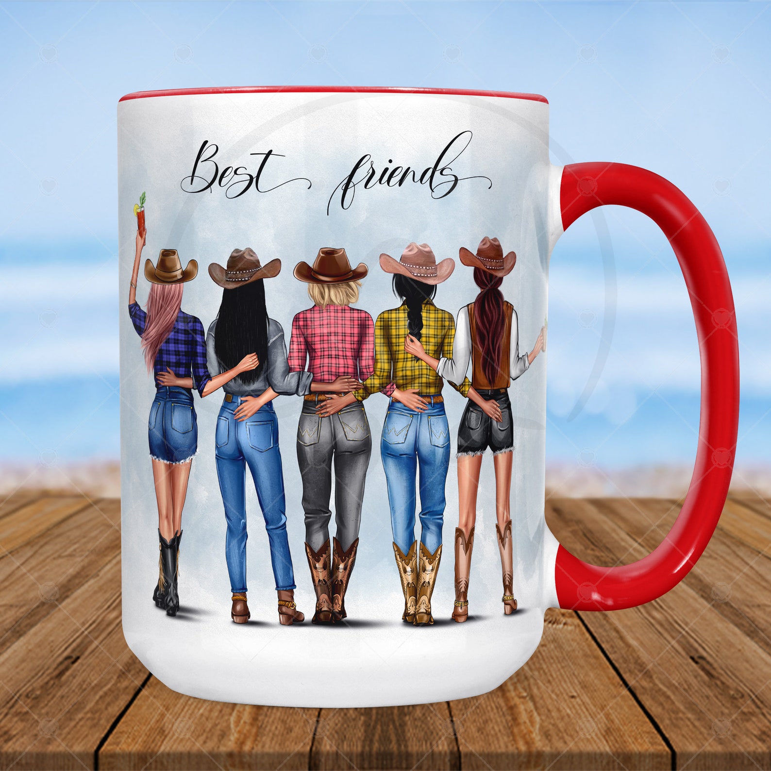 Personalized Country Girl Friends Ceramic Mug Cowgirl - Etsy