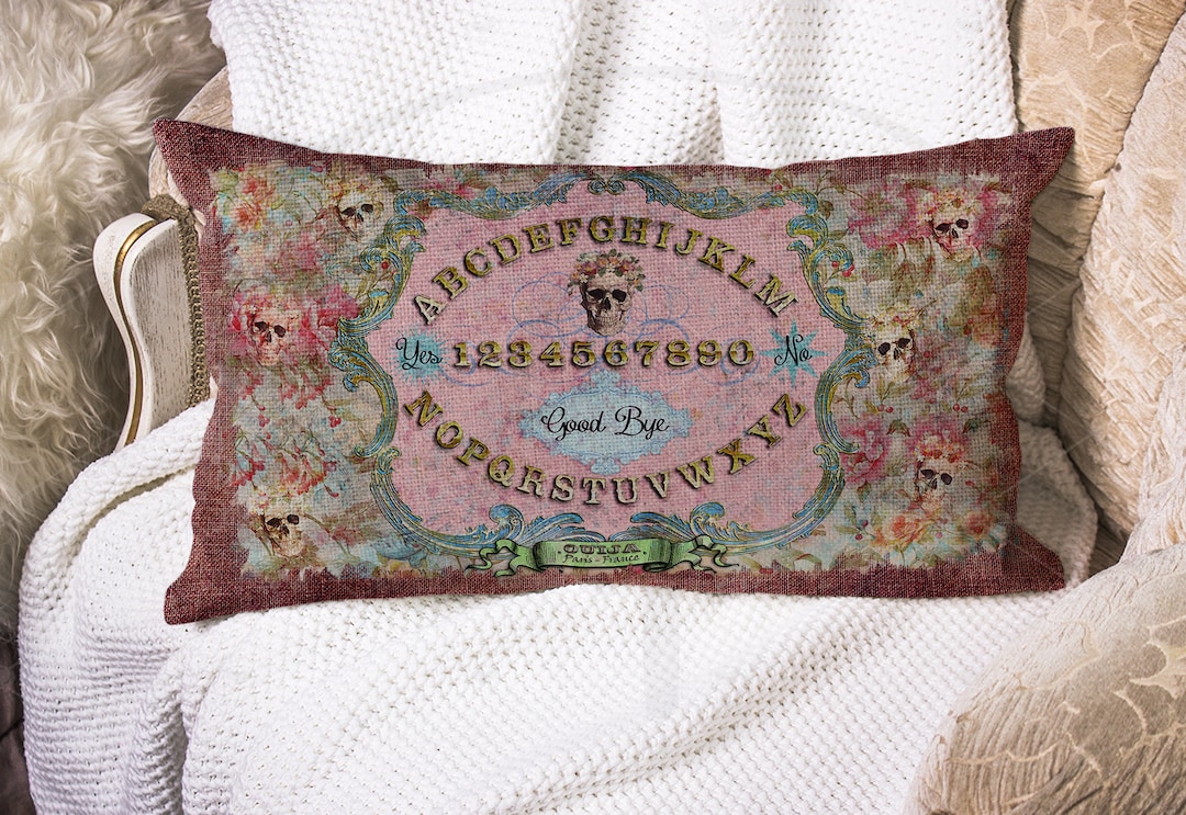 Linen Lumbar Pillow Vintage Paris Ouija Pillow Spirit Talking French ...
