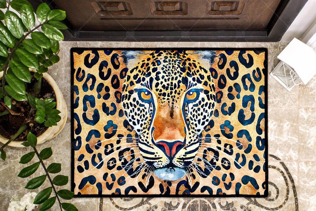 Leopard Doormat/floor Mat | Cheetah Cat Leopard | Cat Eyes | Klimt ...
