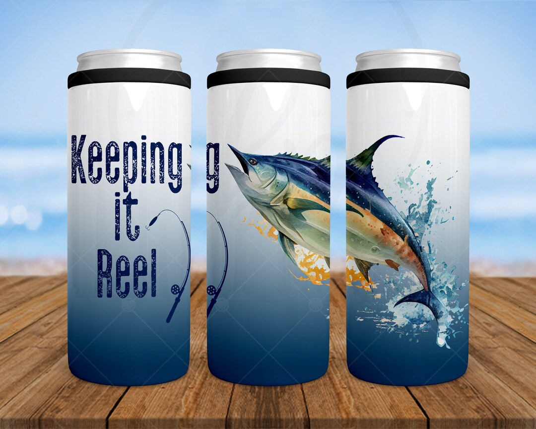 Skinny Can Cooler 12oz | Keeping It Reel | Longtail Tuna | Deep Sea ...