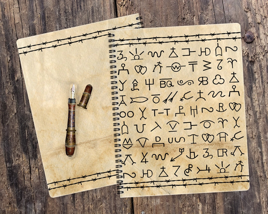 Spiral Notebook Glossy Vintage Ranch Brands & Barbed Wire Old Paper ...