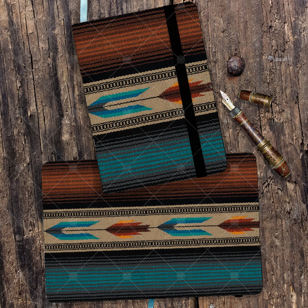 Sketch Book Linen Cover Aztec Navajo Southwest Design Western Notebook ...