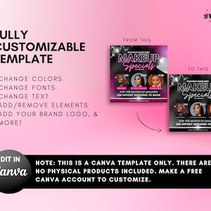 Glam Makeup Flyer, Makeup Special Flyer, Makeup Artist Flyer, Makeup ...