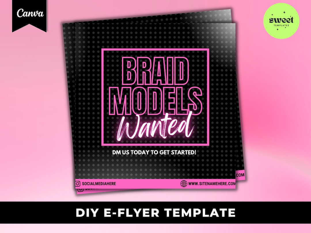 Hair Makeup Model Wanted Flyer, Wanted Brand Influencer, Brand ...