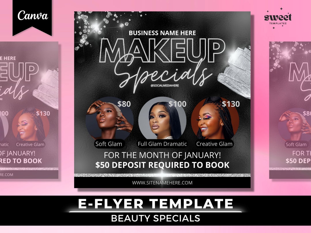 Glam Makeup Flyer Makeup Special Flyer Makeup Artist Flyer - Etsy