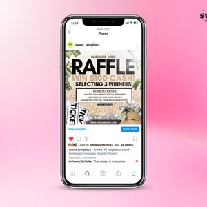 Raffle Flyer Template | DIY Business Branding Giveaway Ticket Contest ...