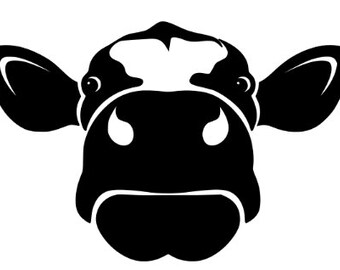 Cow Head Decal | Etsy