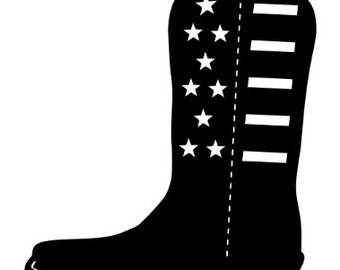 Cowboy Boot Decal | Etsy