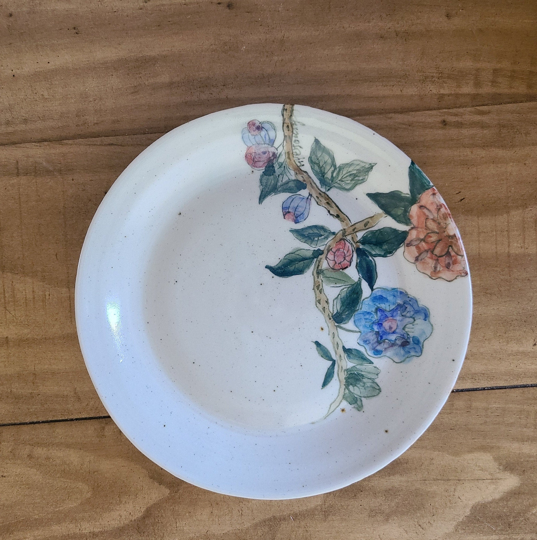 Flowers Ceramic Plates Flower Nature Pattern Handmade - Etsy