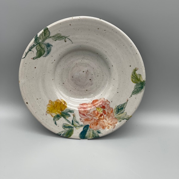 Ceramic Flower Plate - Etsy