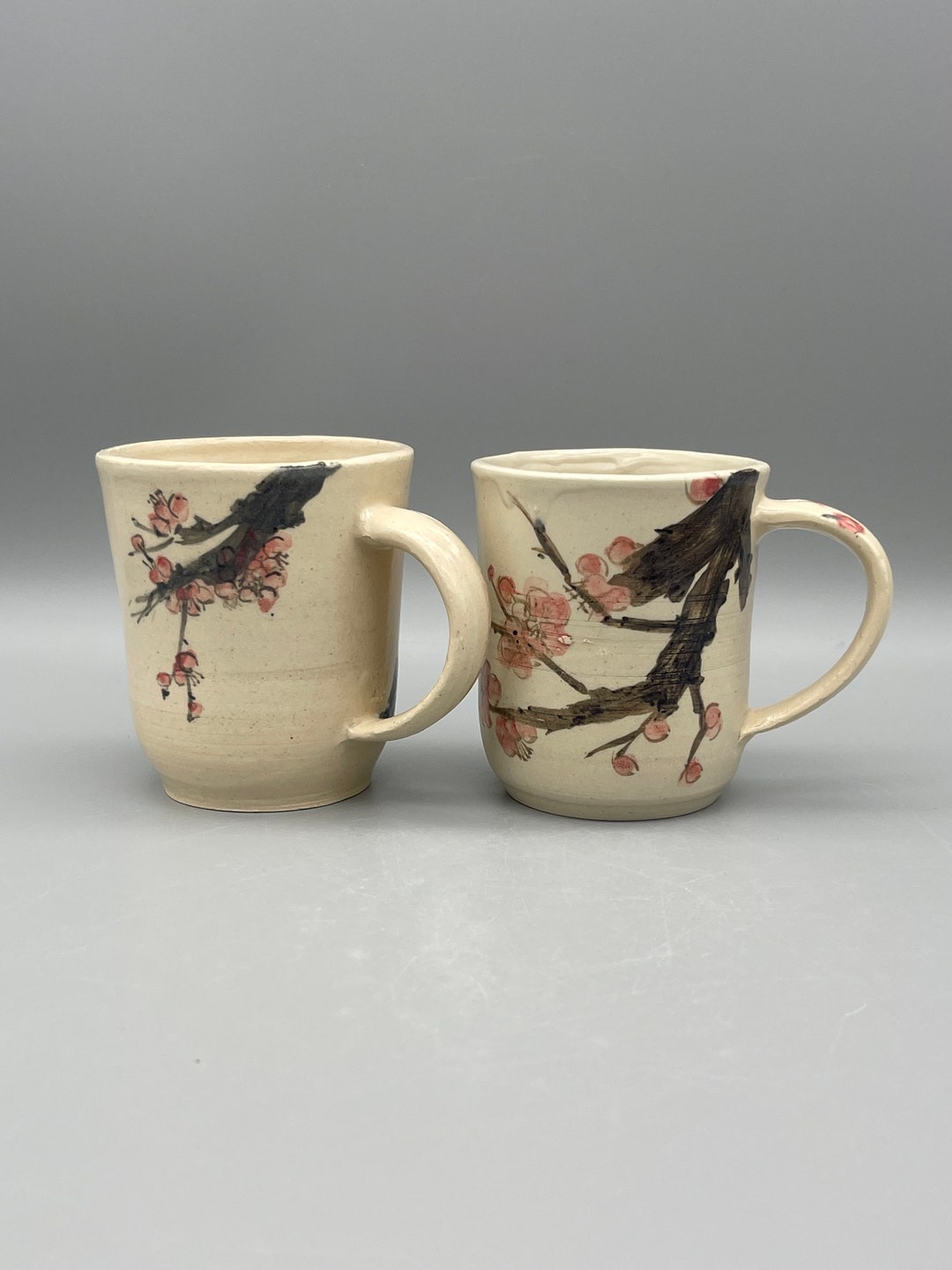 Maehwa Tree Ceramic Mug - Tree Nature Pattern - Handmade Pottery Jug ...