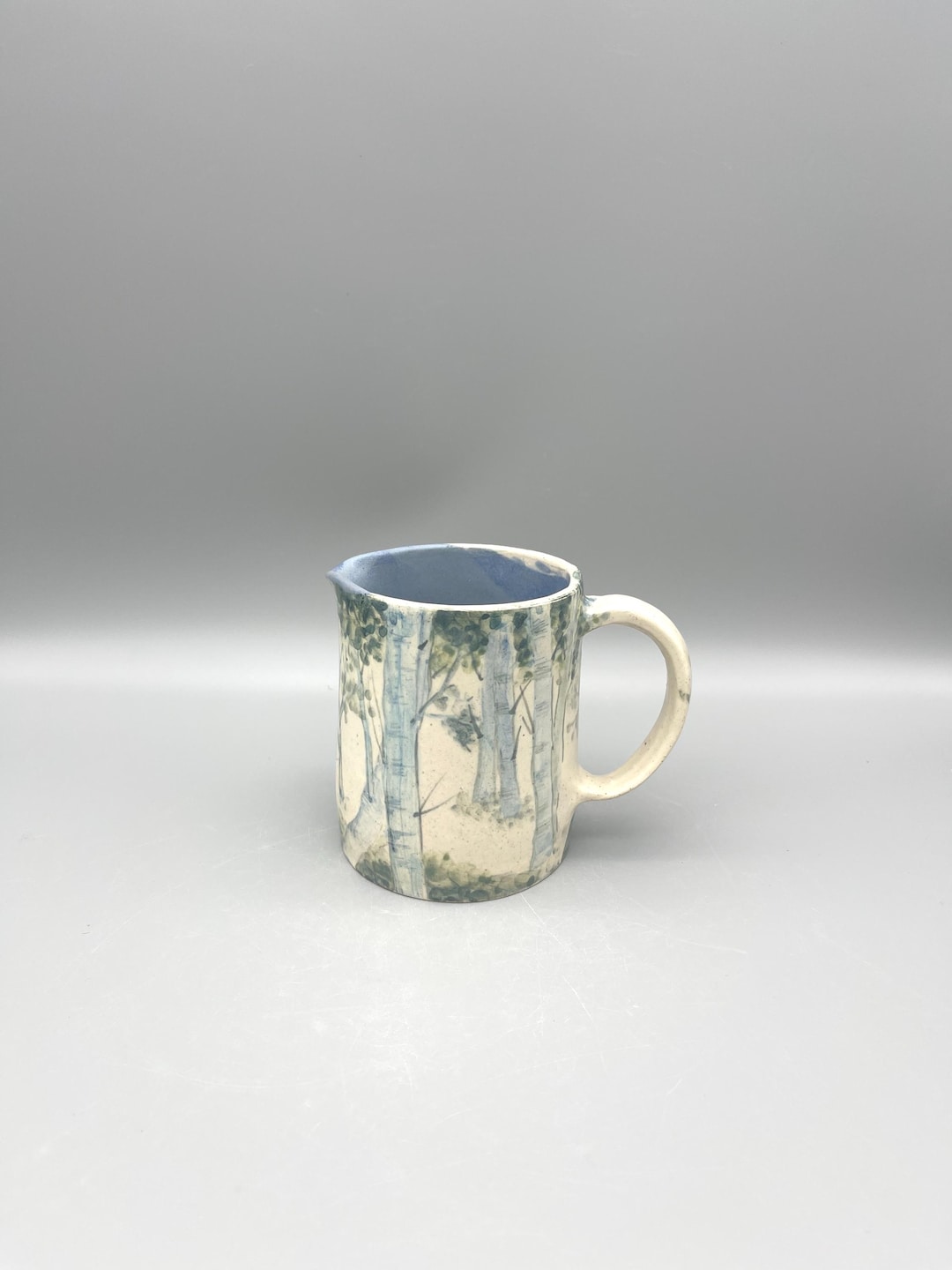 Blue Trees Ceramic Mug - Tree Pattern - Tree Design - Handmade Pottery ...