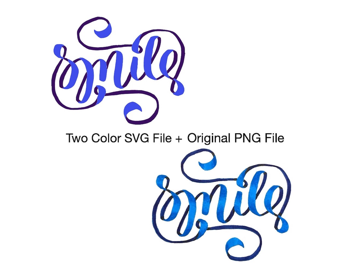 Smile Ambigram - Digital Download - PNG File and Two-color SVG - Etsy