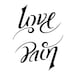 SVG Download: Love / Pain Ambigram Tattoo Design - Etsy