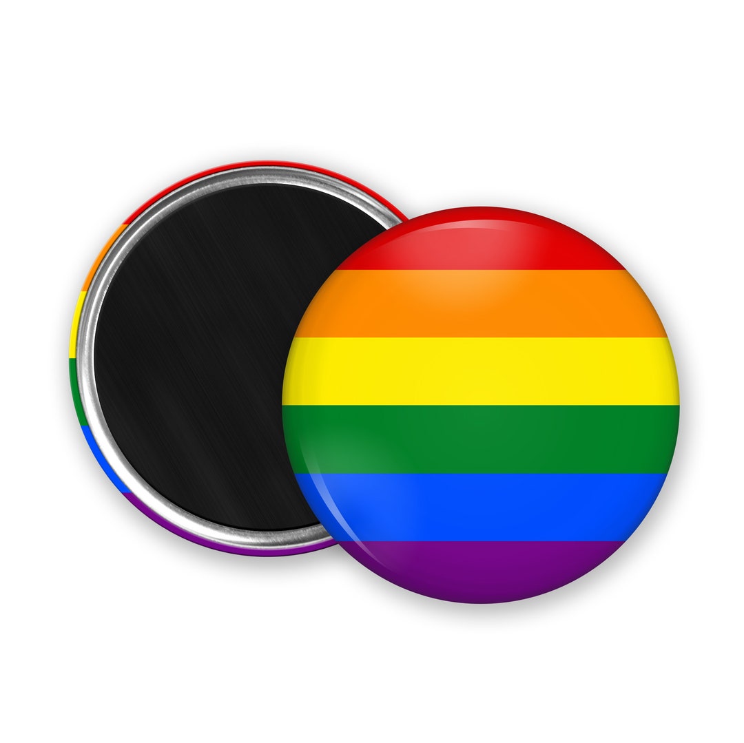 Rainbow Flag Magnet 32 Mm - Etsy