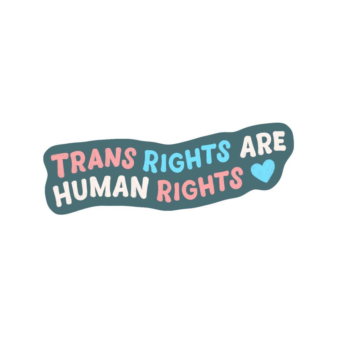 Trans * Rights – Cut Vinyl Sticker - Etsy