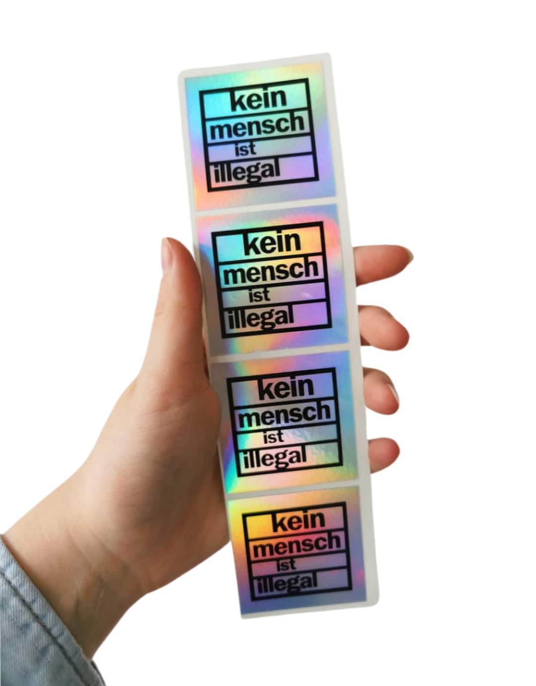 Hologram No Man is Illegal Sticker - Etsy