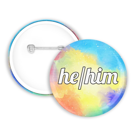 He/him Pronomen Button 25mm - Etsy