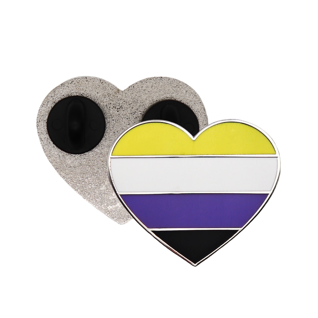 Non Binary Heart - Enamel Pin - Etsy
