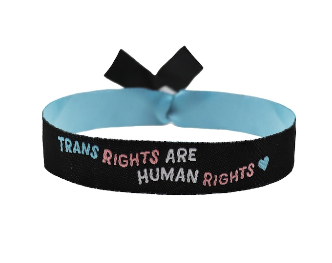 Transgender Pride Flag or Arrowhead Friendship Bracelet, Woven Cotton ...