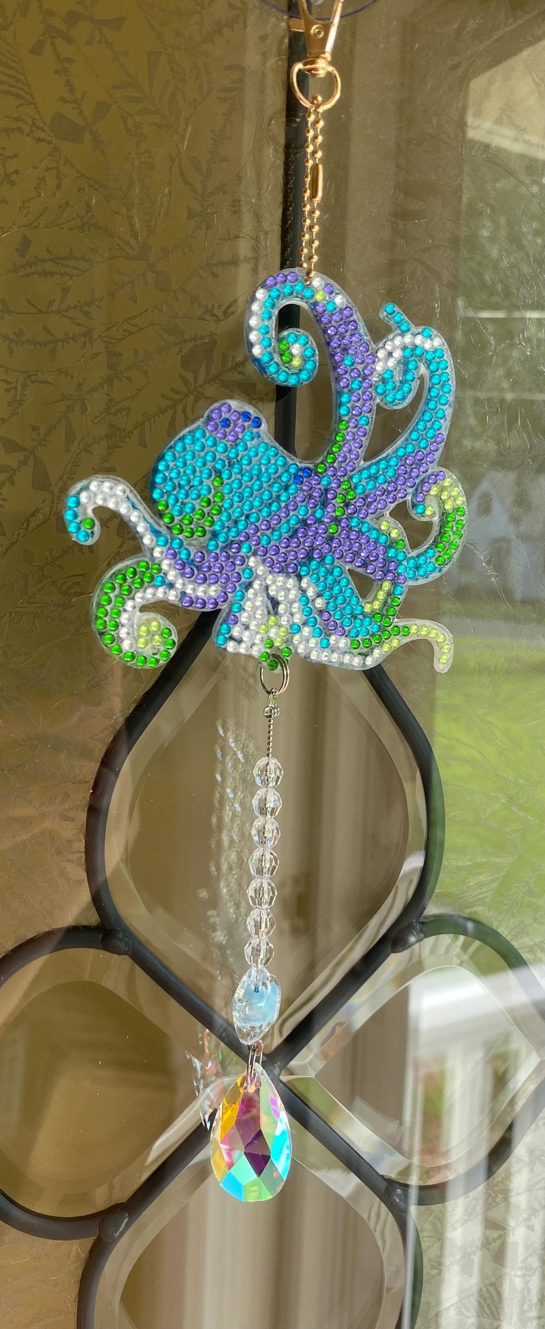 Octopus Diamond Art Keychain/suncatcher - Etsy