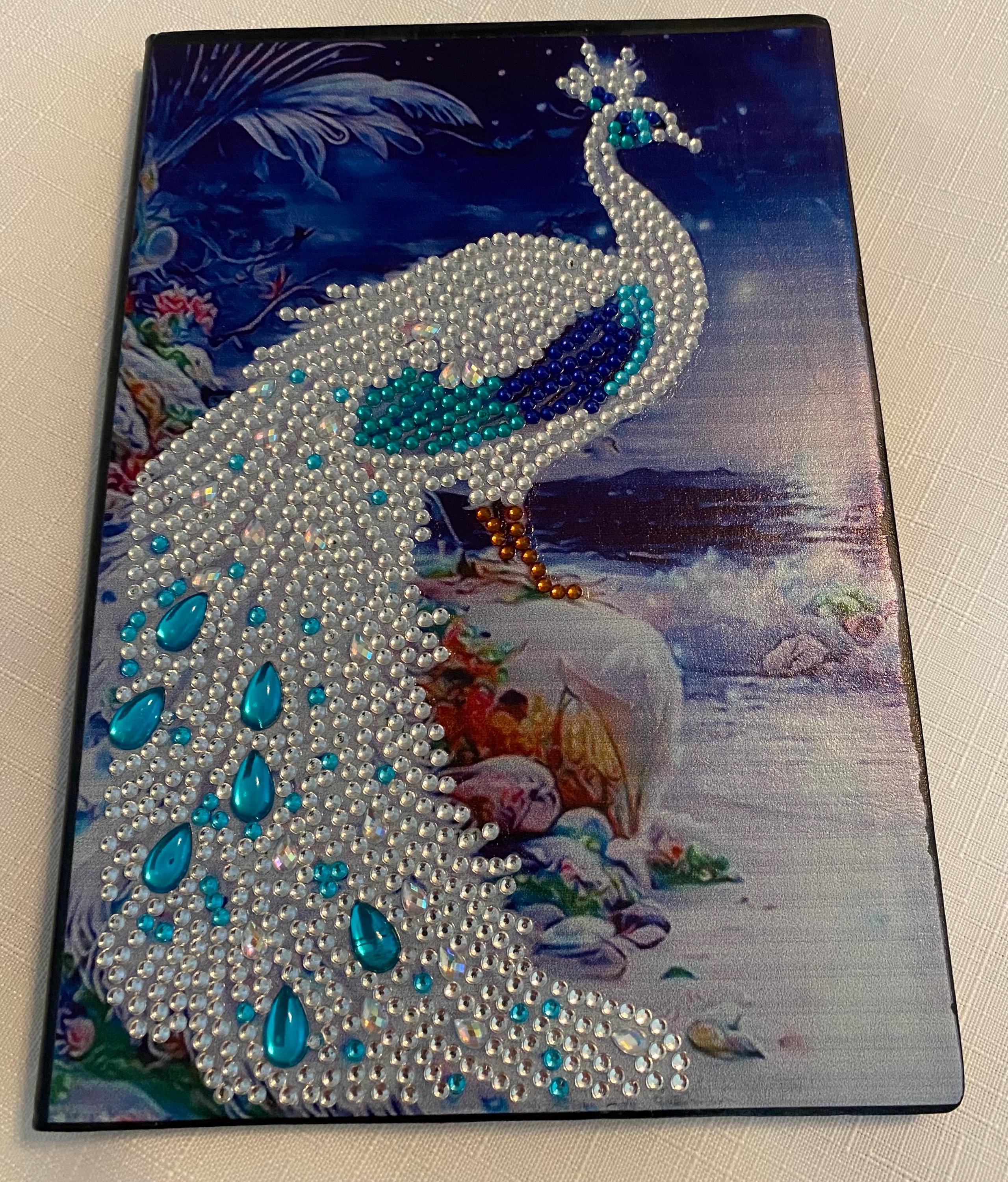 Peacock Diamond Art Journal - Finished - Etsy