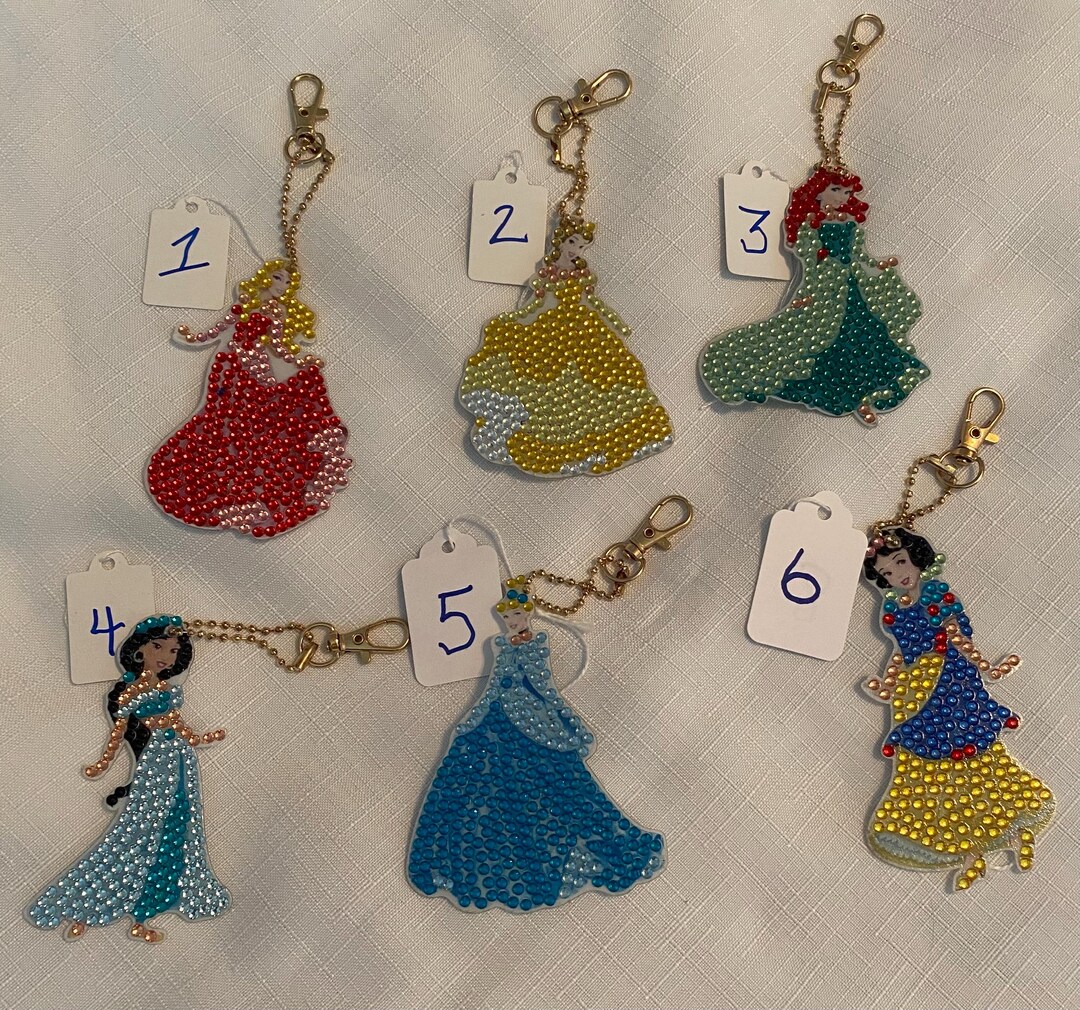 Princess Diamond Art Keychain - Etsy