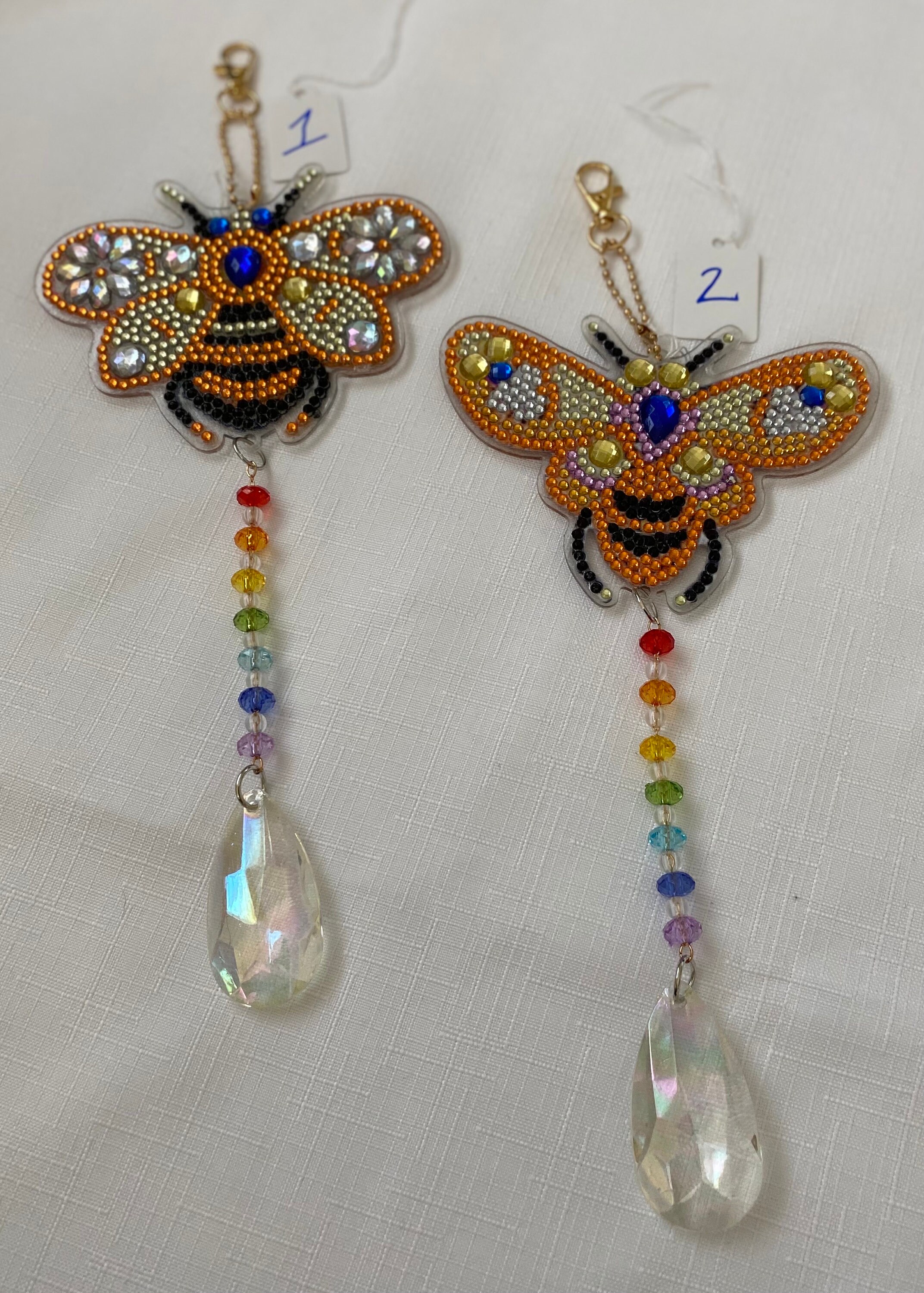 Bee Diamond Art Keychain/suncatcher - Finished - Etsy