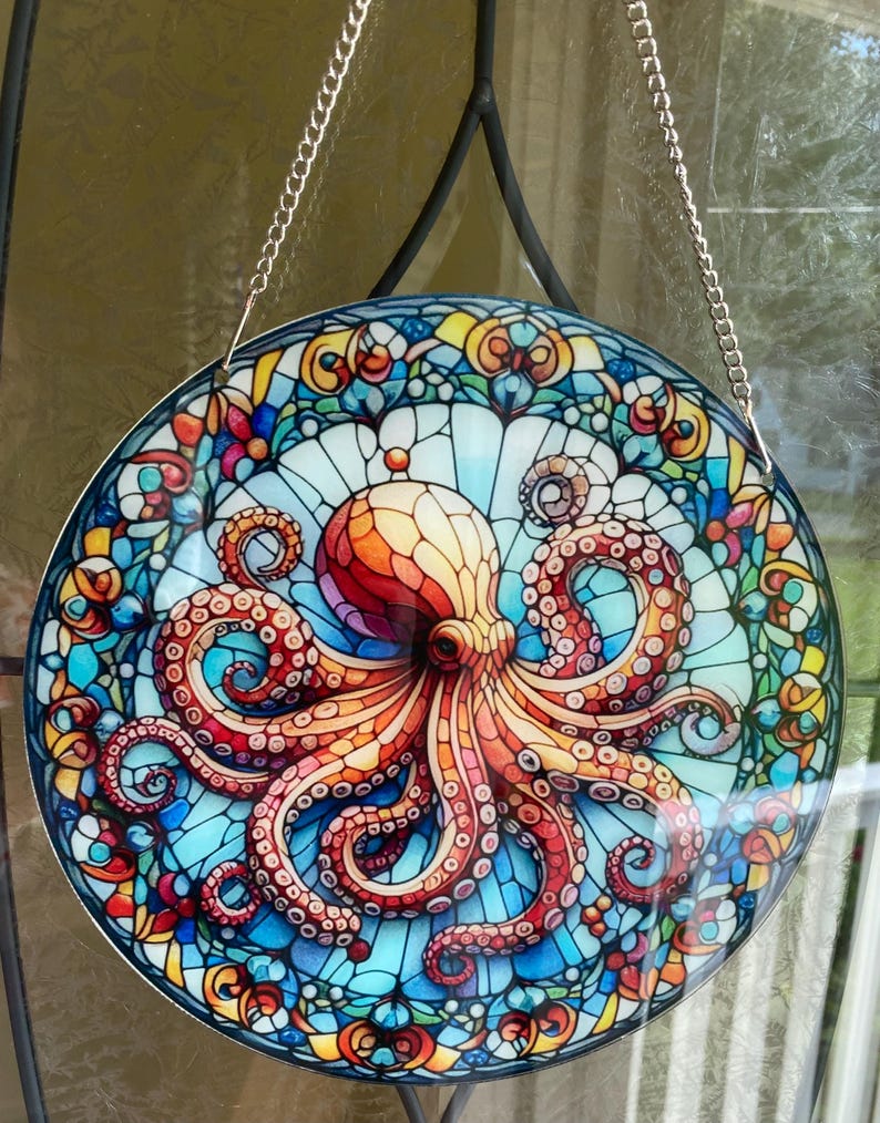 Large Octopus Diamond Art Wall Hanging/suncatcher - Etsy