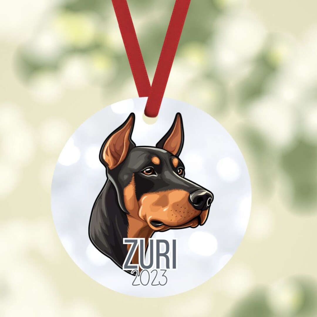 Doberman Christmas Ornament - 3 Inch Pet Keepsake - Lightweight Aluminum Holiday Decor - Etsy