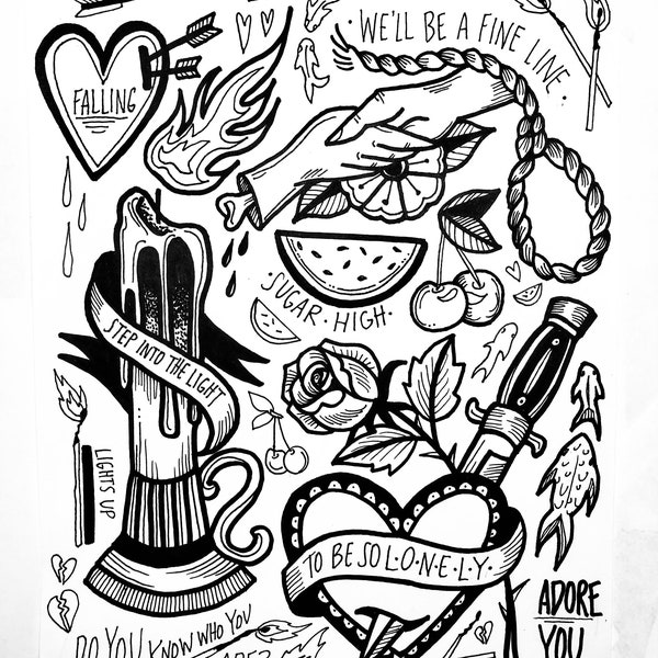 Candle Line Sheet - Etsy