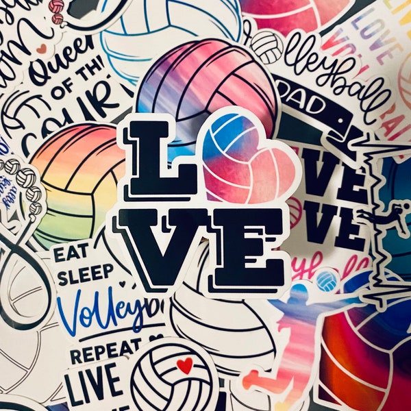 Volleyball Waterbottle Stickers - Etsy
