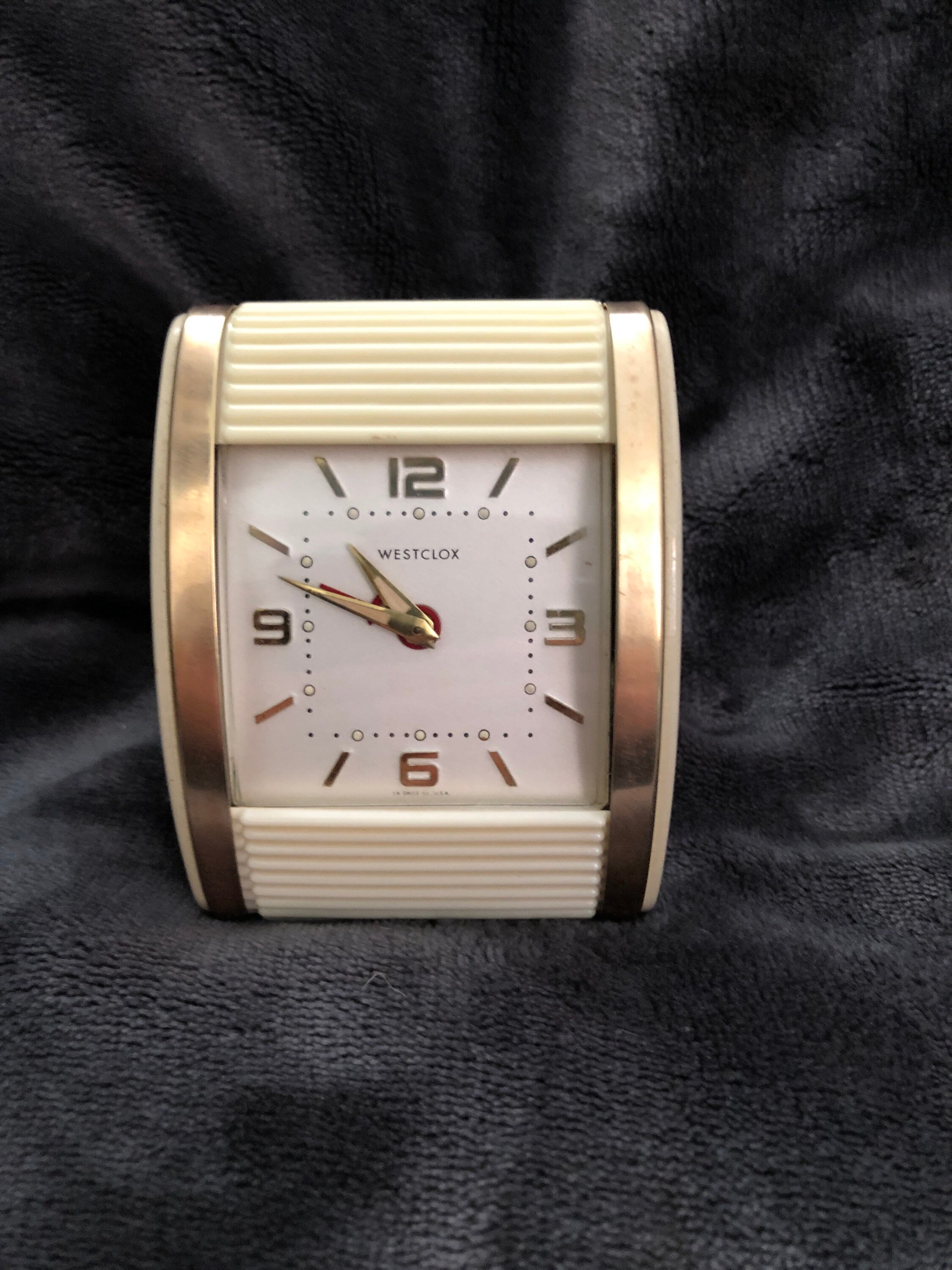 Westclox Vintage 1950s Ivory Travel Alarm Clock. | Etsy