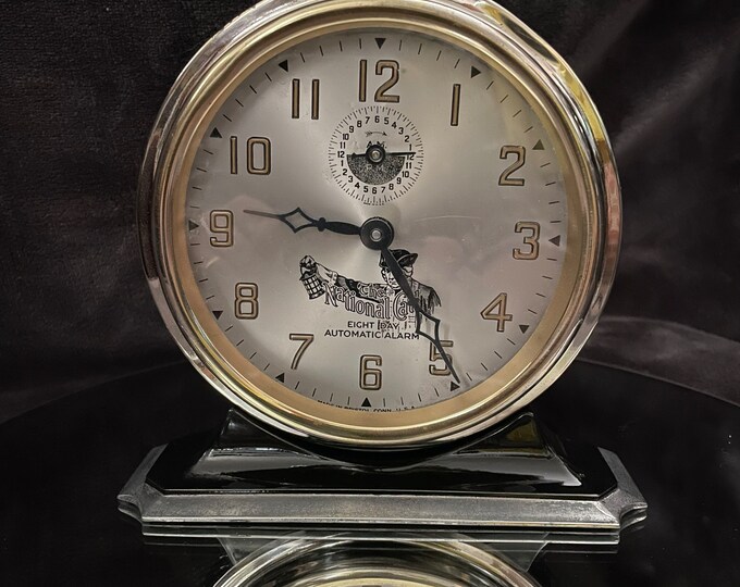 Antique “the National Call” Windup 8 Day Alarm Clock Circa 1930’s ...